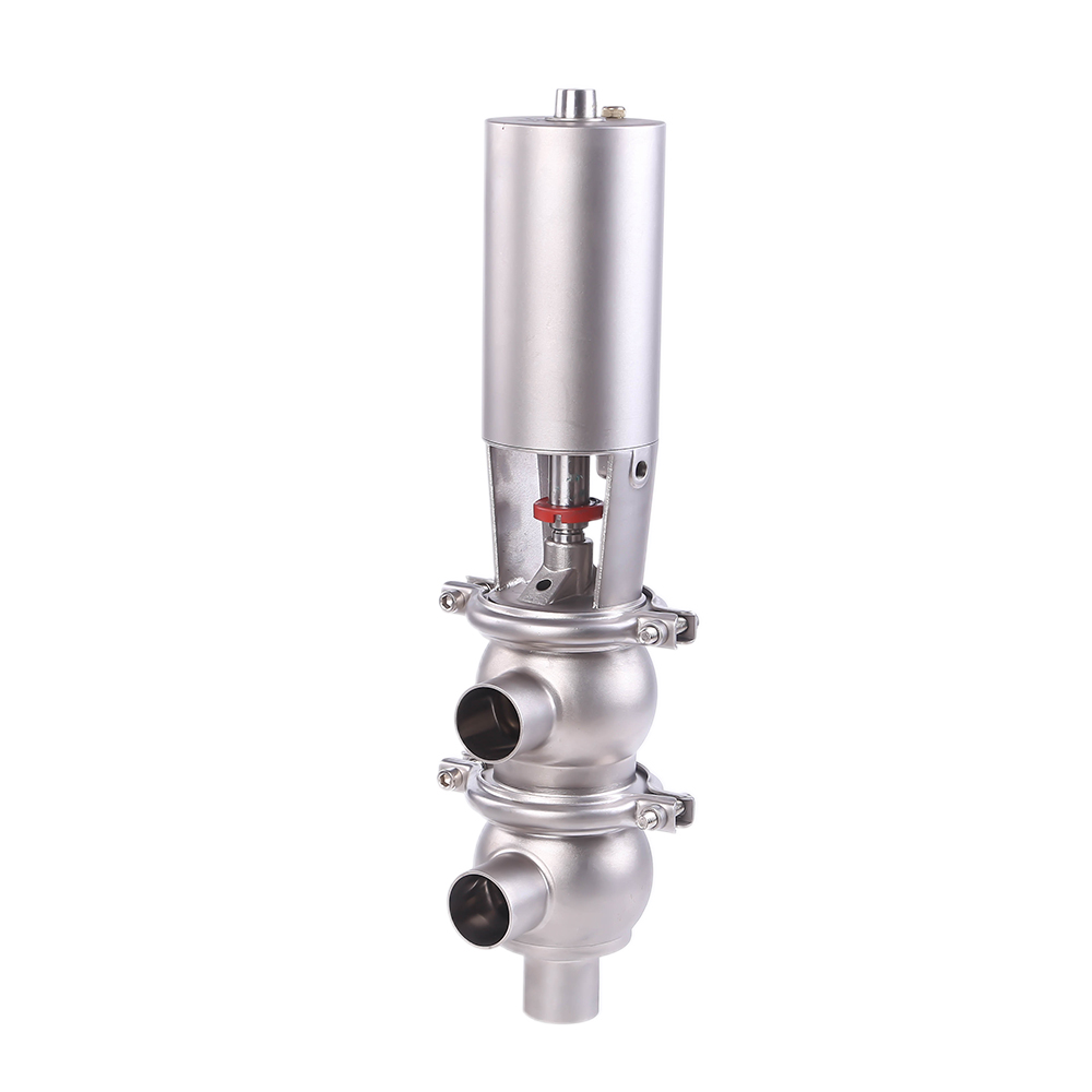 Stainless Steel Sanitary Pneumatic Flow Division Diverter Valves - Buy ...