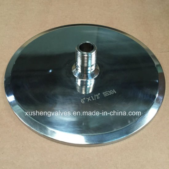 Ss304 6" Triclamp End Cap with 1/2" Male NPT Pipe