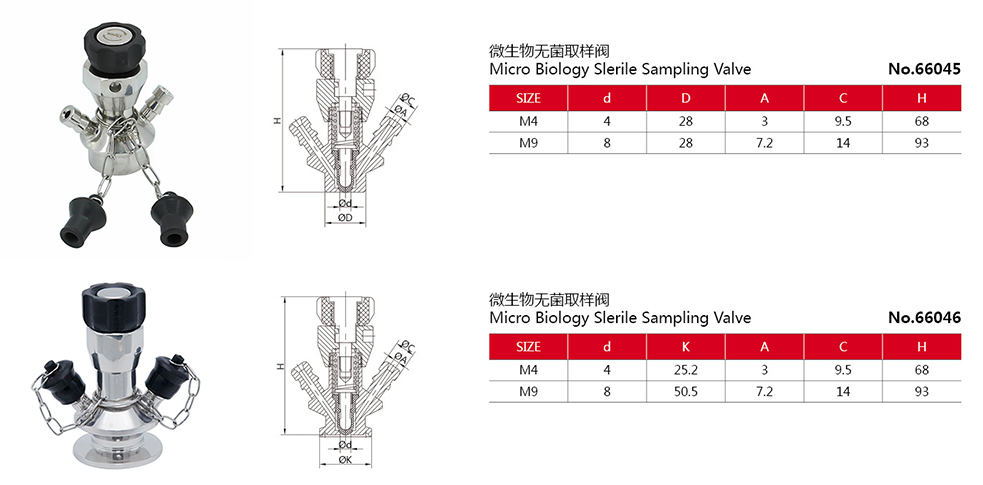 Stainless Steel SS316L Micro Biology Aseptic Sampling Valves - Buy ...