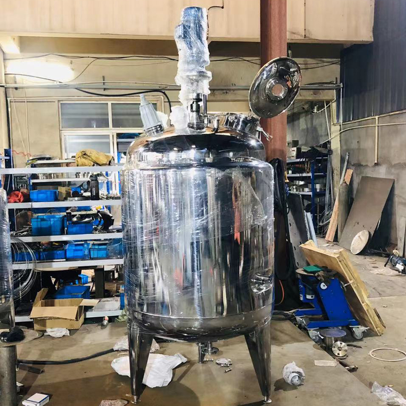 Stainless steel jacketed tank sanitary electric heating stirred mixing ...
