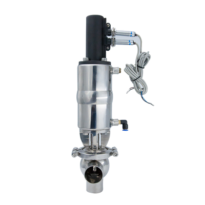 Sanitary Pneumatic 3 Way Flow Diversion Diverter Valves - Buy Sanitary ...