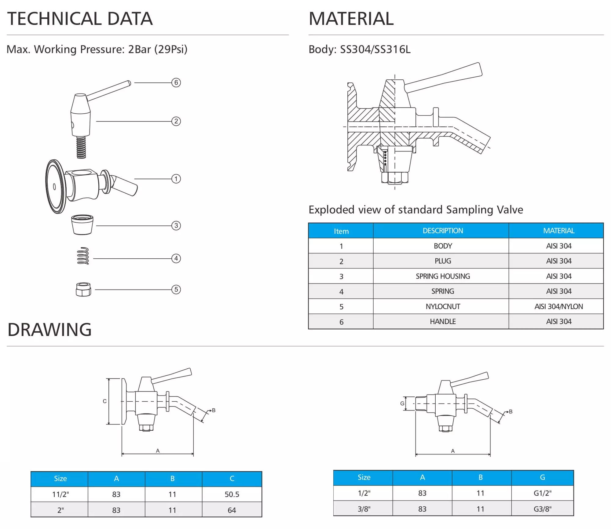 Sanitary Hygienic Tri-clamp Perlick Style Sampling Cock Valve - Buy Tri ...