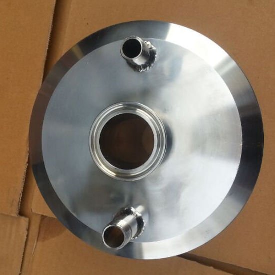 Sanitary Ss304 Tri Clamp End Cap Lid 6" with 1/4" Fittings