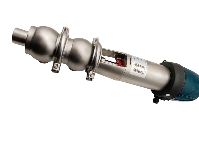 Stainless Steel Sanitary 3-way 21 Model LL Type Pneumatic Flow Diverter ...